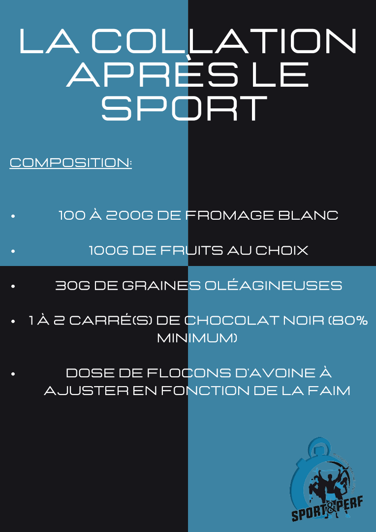 LA COLLATION APRÈS LE SPORT